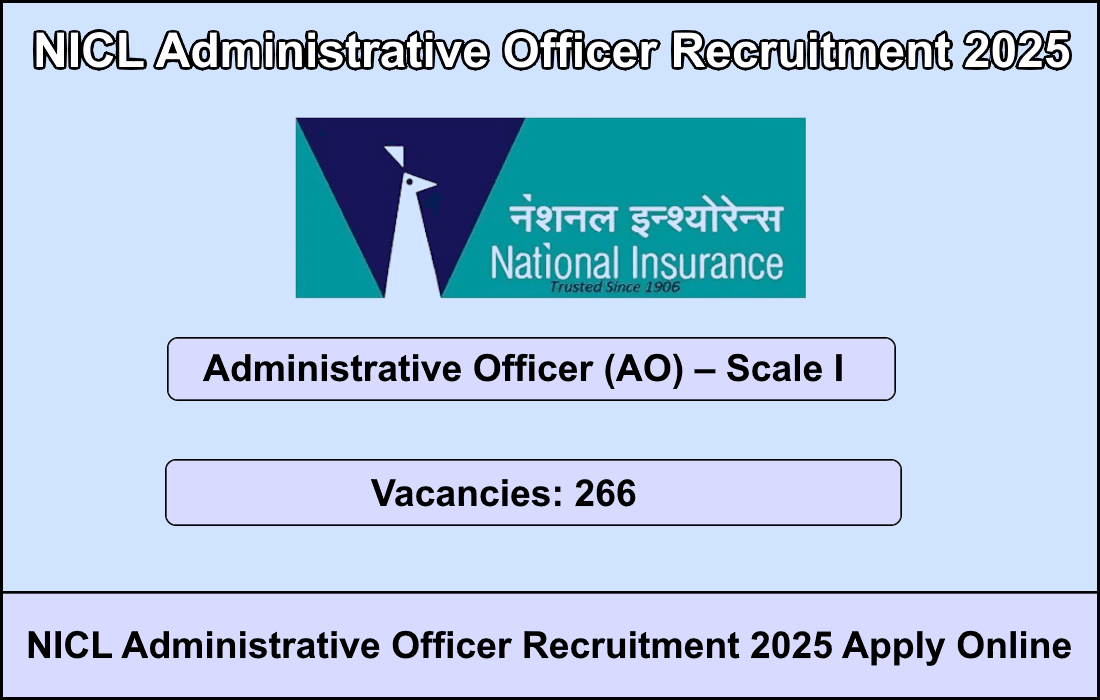 NICL Administrative Officer Recruitment 2025